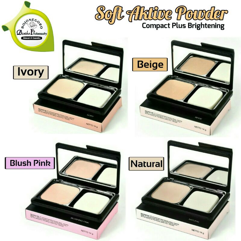 Jual Bedak Padat Probeauty Soft Active Powder Compact Plus Brightening ...