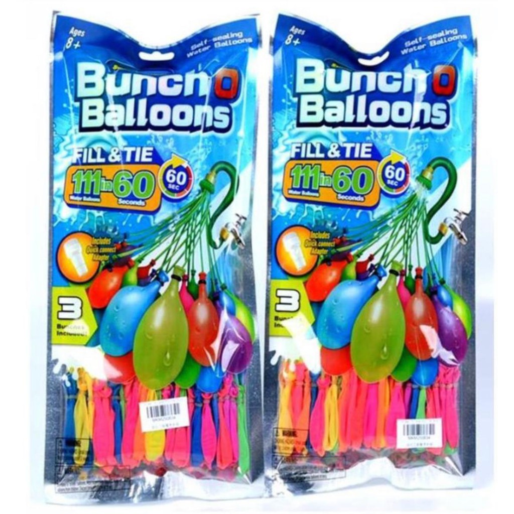 Jual water balon 111pc balon Air / Water Balloon isi 111pc per 3ikat ...