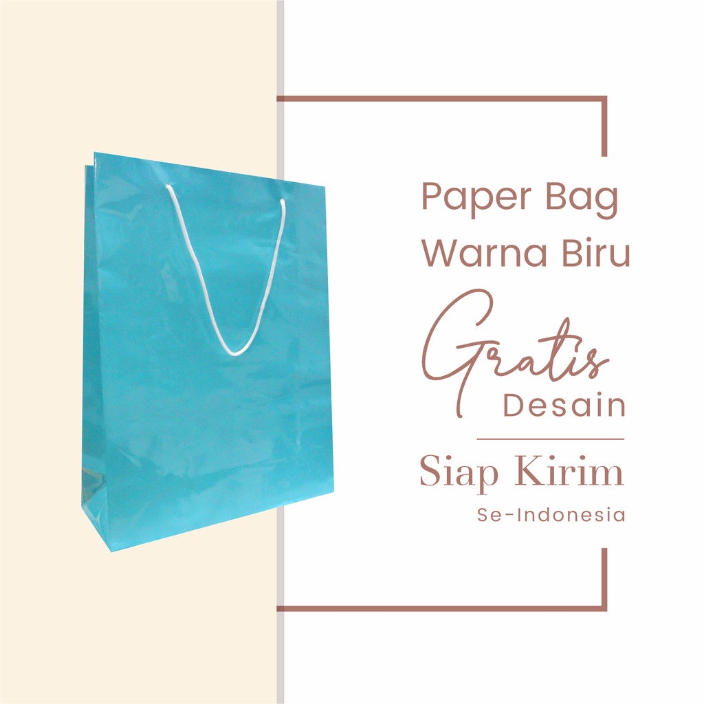 Jual Paper Bag (tas kertas) Biru | Cocok Untuk Kemasan Produk Fashion ...