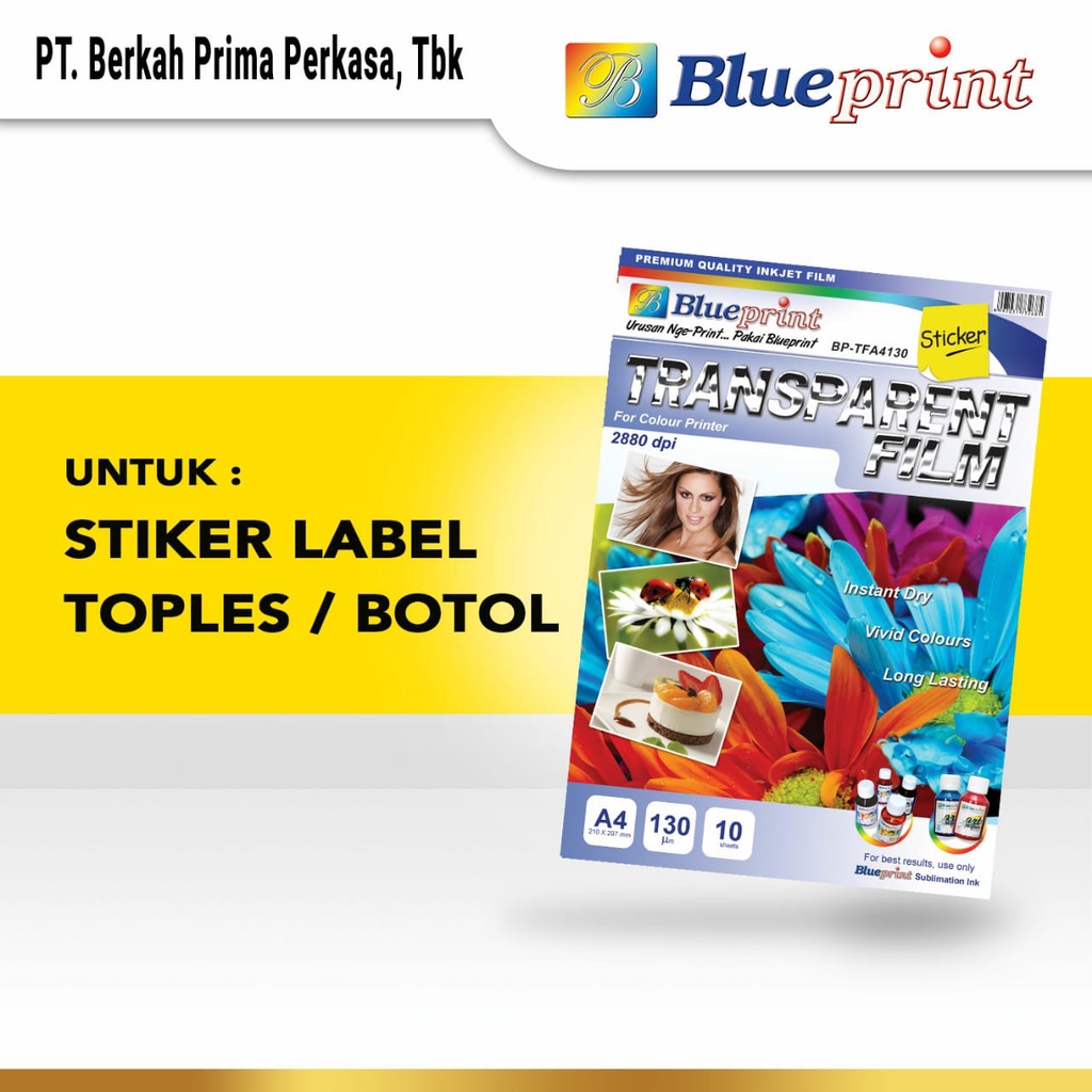 Jual Kertas Transparan Film Stiker BLUEPRINT Transparent Film Sticker ...