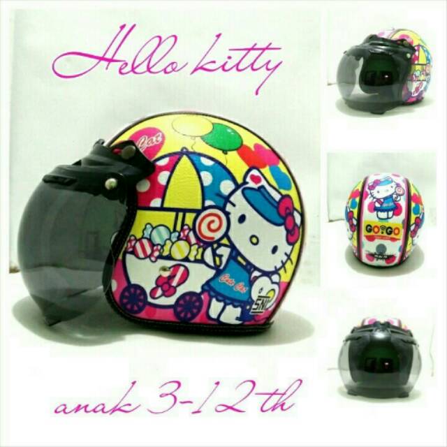 Jual HELM BOGO ANAK HELLO KITTY KACA BOGO ORI | Shopee Indonesia