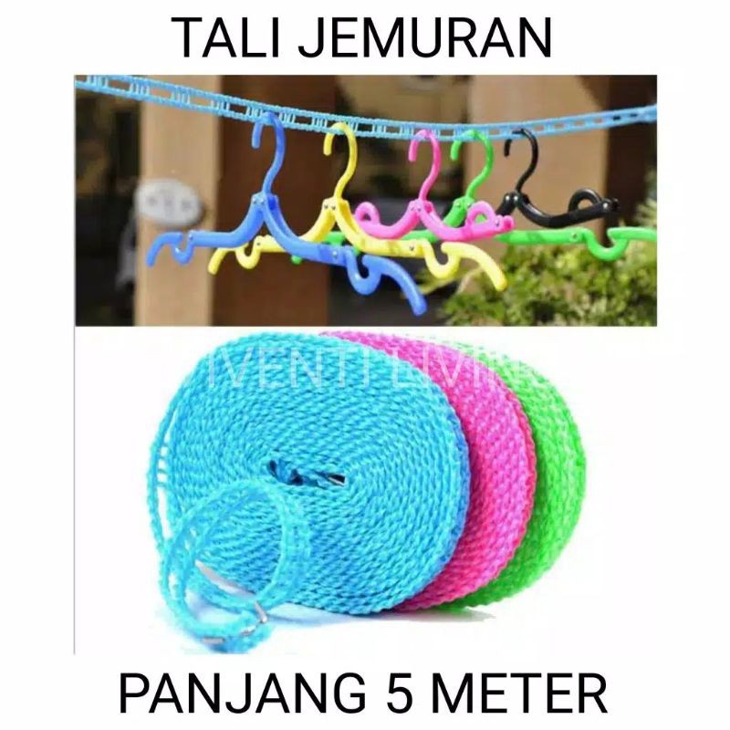 Jual TALI JEMURAN ADA LUBANG GANTUNGAN BAJU - HANGER SUPER PRAKTIS ...