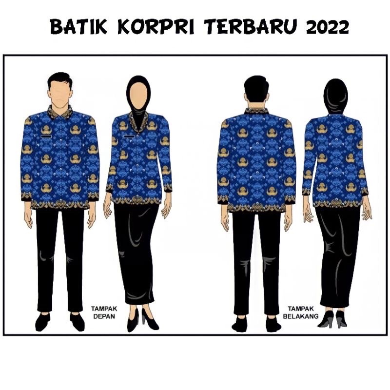 Jual Seragam Korpri Baju Batik KORPRI Pakai Furing Terbaru 2022 Seragam Batik PNS Pria Size L ...
