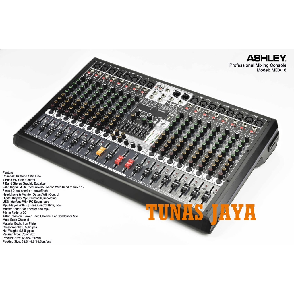 Jual Mixer Ashley MDX16 6 Channel Original / ashley MDX 16 bluetooth usb pc | Shopee Indonesia