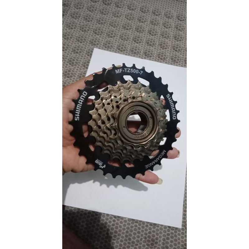 Jual Freewheel Shimano Megarang 7s tz500 14-34t model ulir atau drat ...