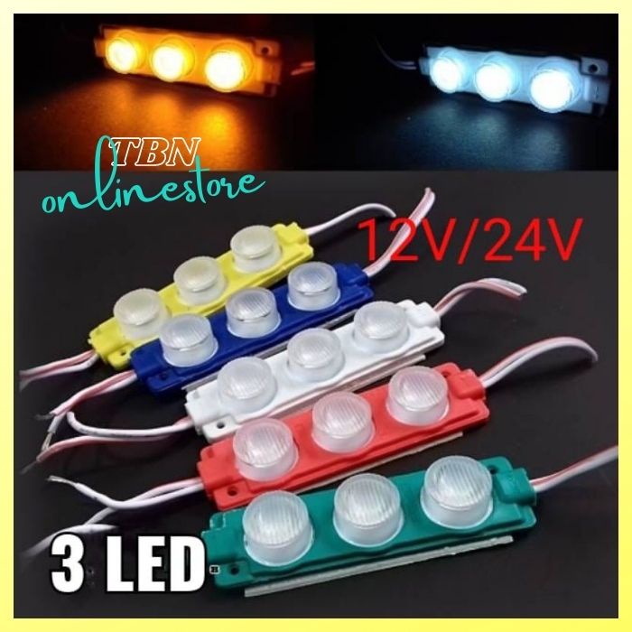Jual Lampu LED Modul 3 Mata 12Volt 3watt - LED Modul 3 / 6 Mata Besar 12V / 24 Volt - LED Modul ...