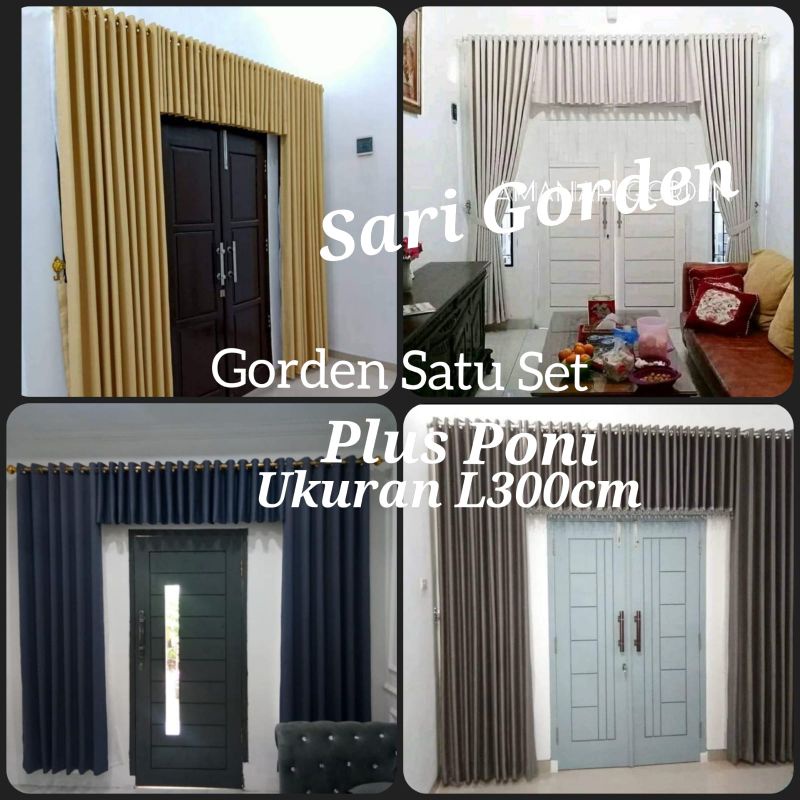 Jual Tiray Jendela Pintu Gorden Ruang Tamu Poni Smokring Model Lurus ...