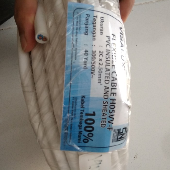 Jual VISALUX Kabel NYMHY 2 core x 2.5mm Listrik Asli Tembaga Harga Per ...