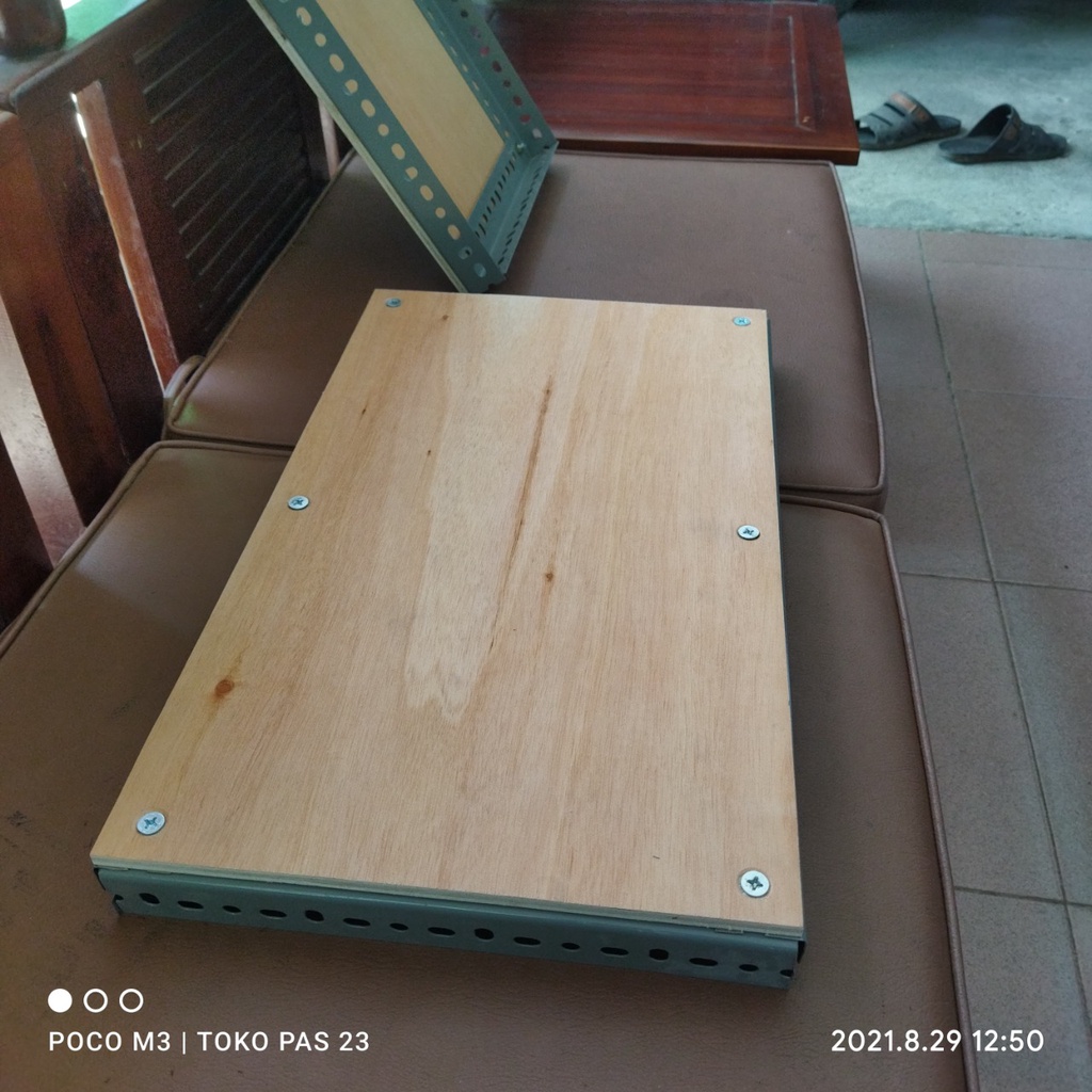Jual Papan Ambalan Rak Besi Siku Lubang Ukuran P60 L50 cm Siap Pakai ...