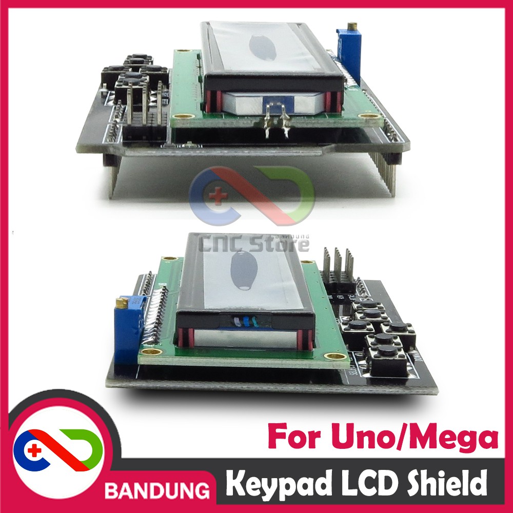 Jual KEYPAD LCD 1602 16X2 BLUE BACKLIGHT SHIELD FOR ARDUINO UNO MEGA ...