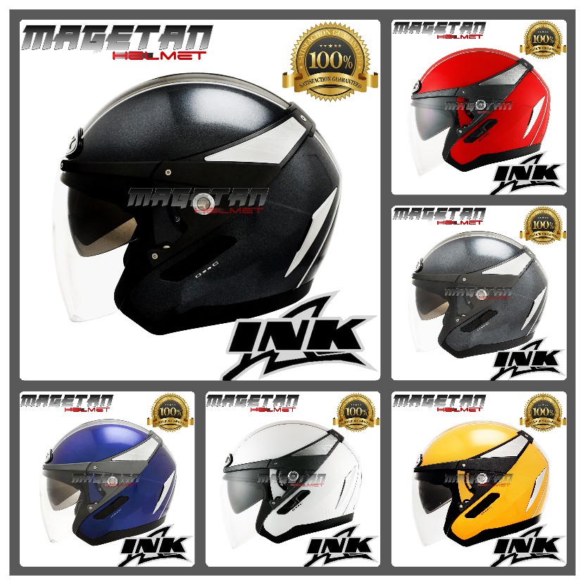 Jual Helm INK Metalico Original Solid Helm Half Face SNI DOT Original ...
