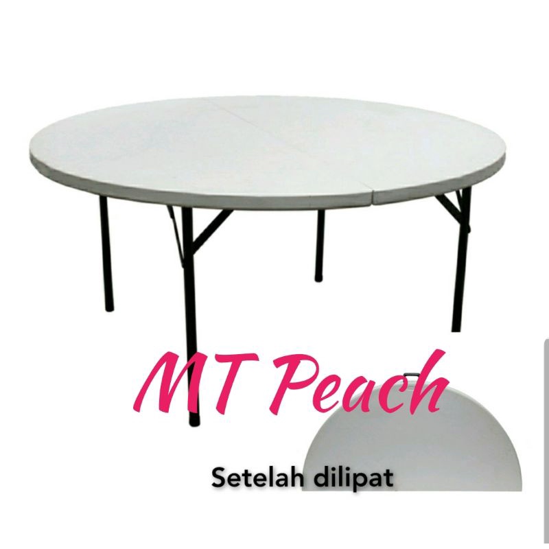 Jual KRISBOW MEJA LIPAT BULAT 154CM ROUND TABLE WHITE GREY | Shopee ...