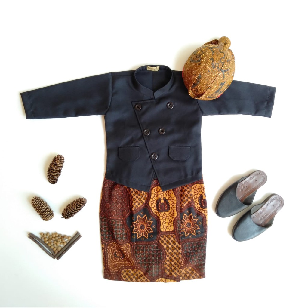 Jual BAJU ADAT JAWA BESKAP ANAK WARNA HITAM 8-9 TAHUN/BESKAP NEWBORN ...