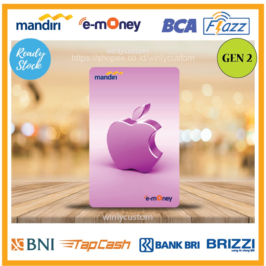 Jual KARTU EMONEY E TOLL BRAND MEREK LOGO APPLE IPHONE E MONEY MANDIRI ...