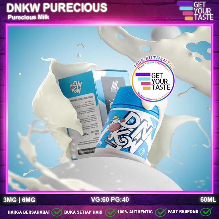 Jual Liquid DNKW Purecious Original Milk 60ML Denkaw by AK Brewery ...
