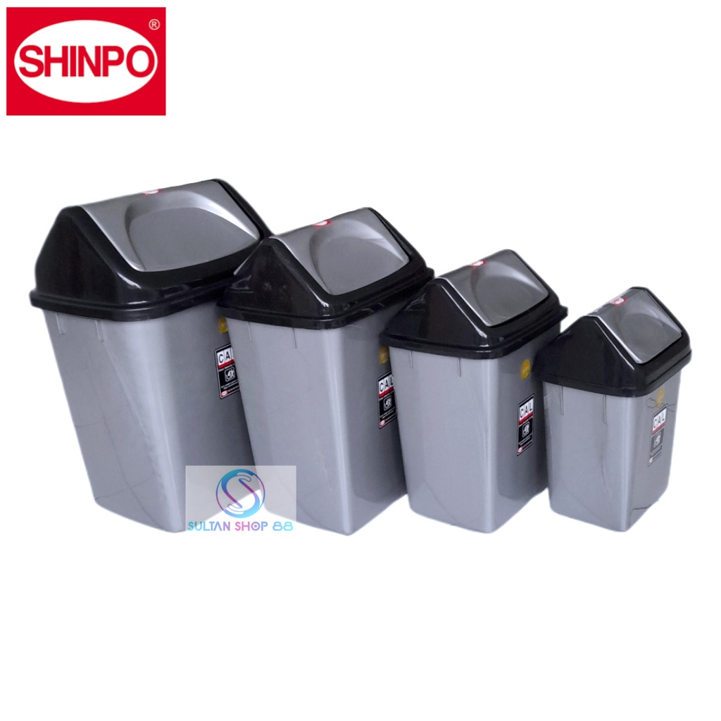 Jual SHINPO Tempat Sampah Plastik SPO-SIP-820-M ( Medium ) | Tempat Sampah Dengan Tutup 10 Liter ...