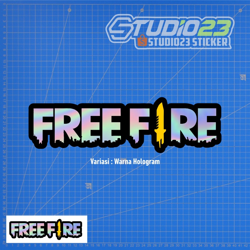 Jual Stiker Free Fire Hologram pelangi, Stiker FF, Cutting Sticker ...
