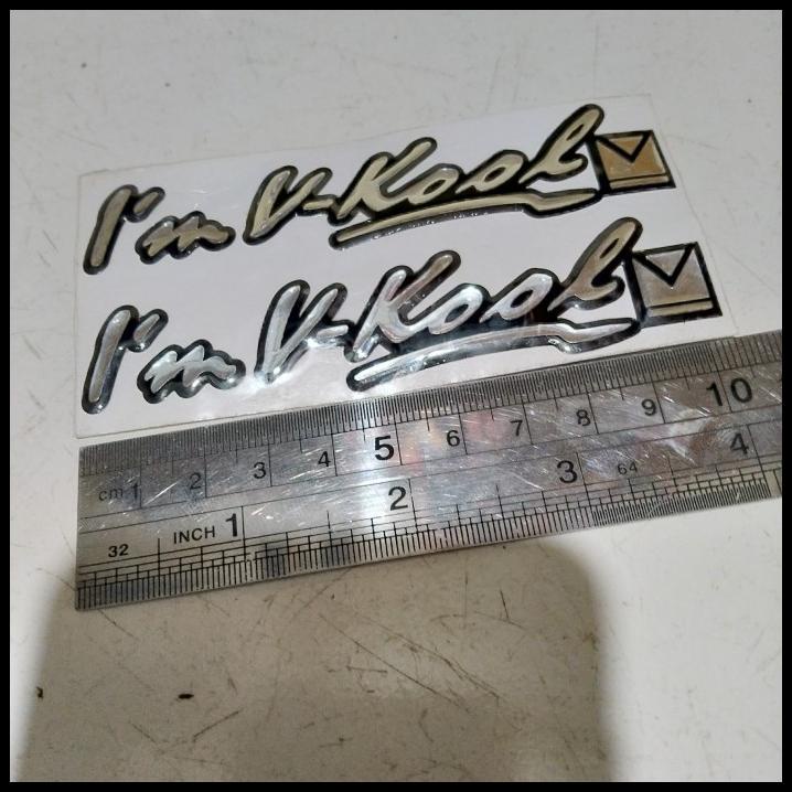 Jual Stiker Timbul Emblem Im Vkool Isi 2 Sticker Mobil Motor | Shopee ...