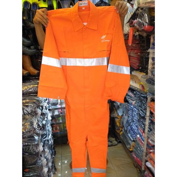 Jual Werpack Coverall Pertamina PTK Karya Gapura Full Oren 100%ORIGINAL ...