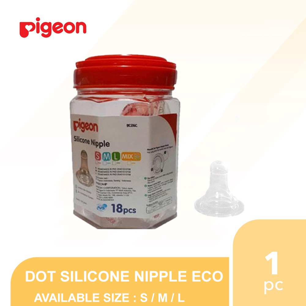 Jual Pigeon | Dot Bayi Botol Susu | Dot Pigeon | Dot Silicone Eco Ulir ...