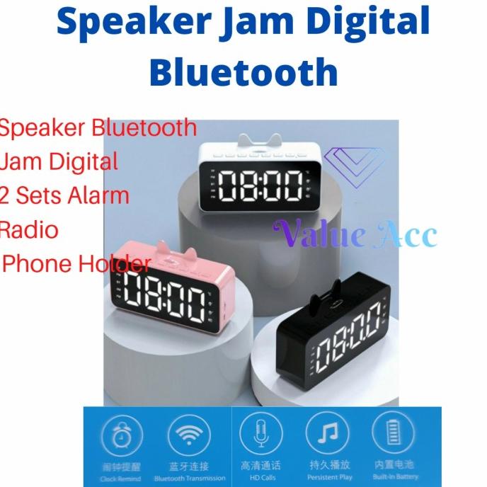 Jual Speaker Jam Alarm Digital Bluetooth Q9 - Clock Digital Speaker | Shopee Indonesia