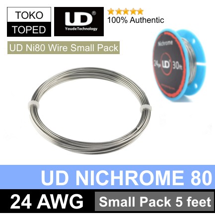 Jual Authentic UD Nichrome 80 Wire 24 AWG | Ni80 Small Pack Edition 5 ...