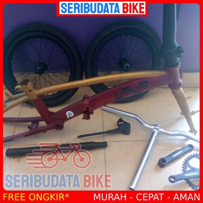 Jual Paket frame sepeda lipat odessy dolphin 16 custom front block ...