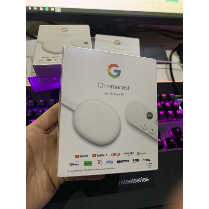 Jual Google Chromecast / Chrome Cast 4 with Google TV | Shopee Indonesia