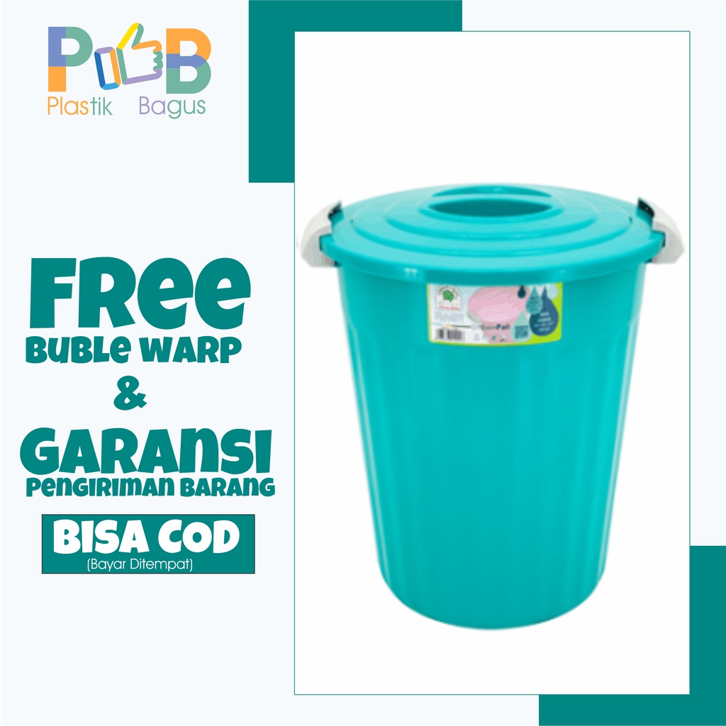 Jual Ember timba gentong wadah air Plastik 24 liter green leaf RIVO ...