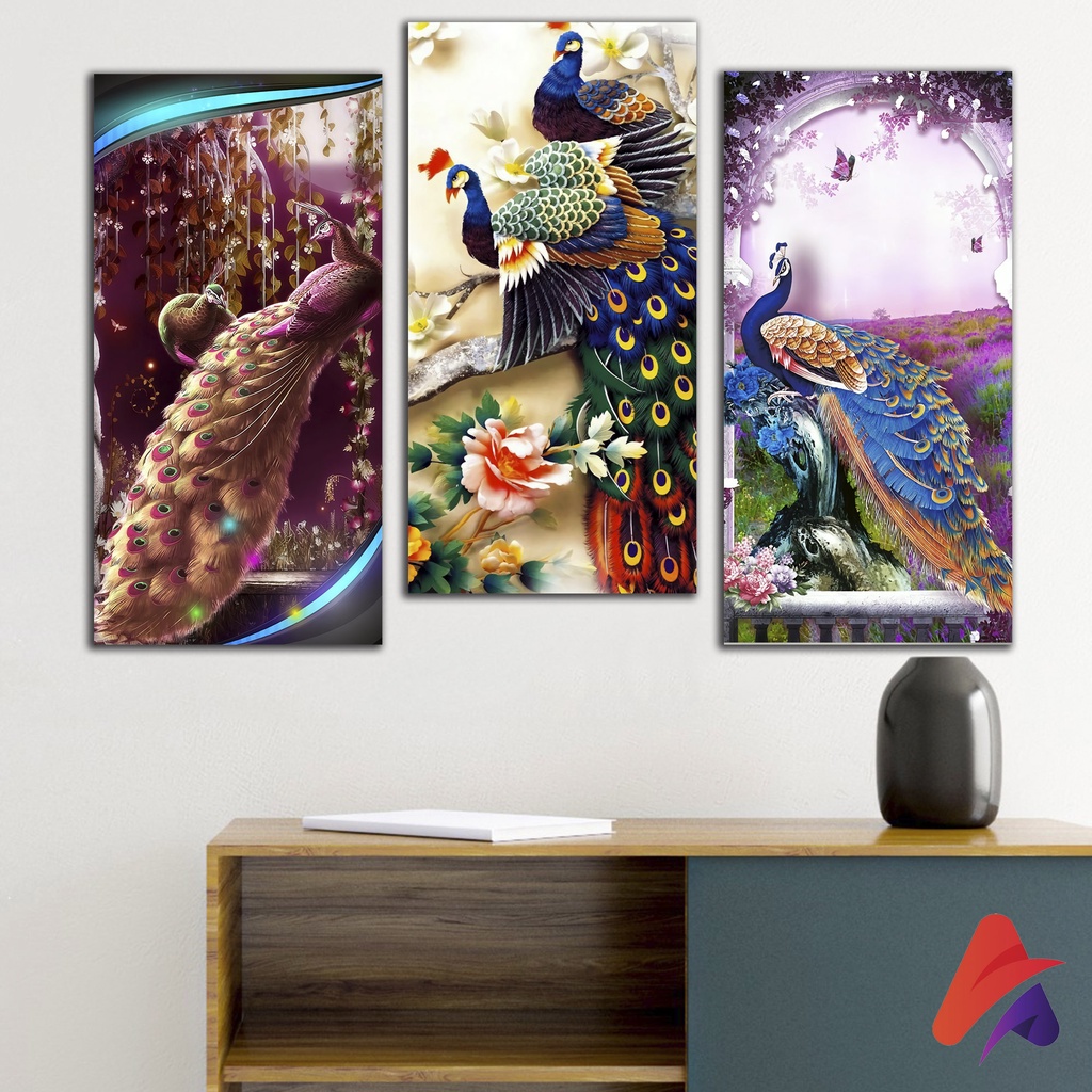 Jual HIASAN DINDING BURUNG MERAK REALISTIK APOLITO (15X30 CM) PAJANGAN ...