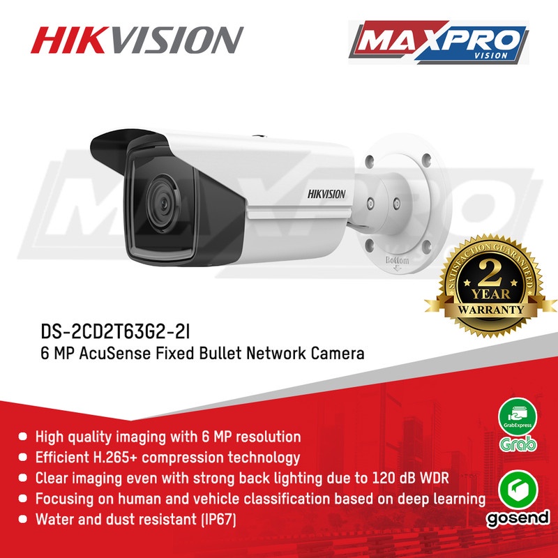 Jual DS-2CD2T63G2-2I - IP CAMERA 6MP HIKVISION | Shopee Indonesia