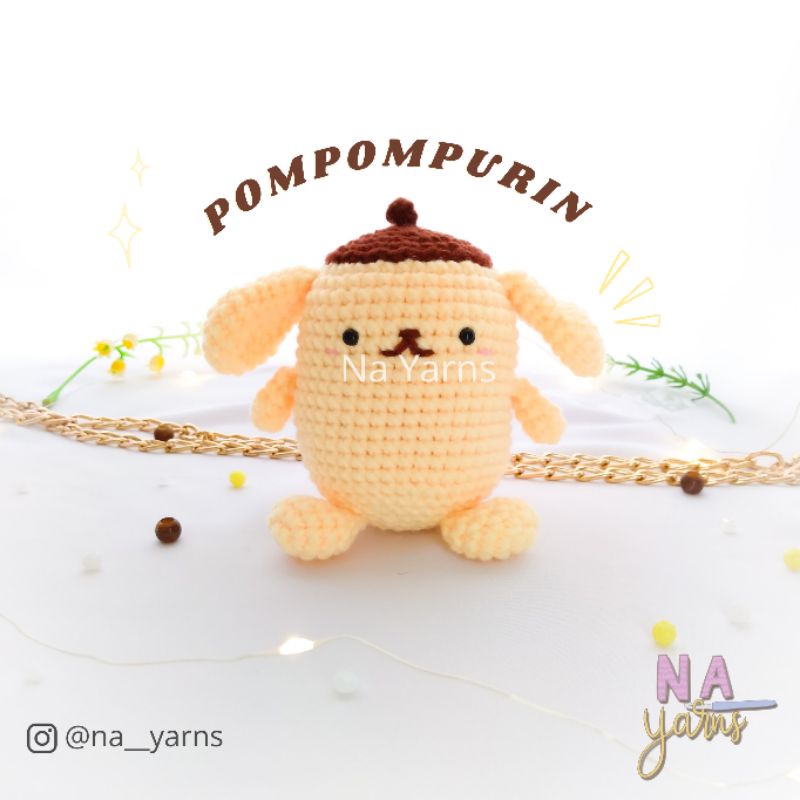 Jual AMIGURUMI POMPOMPURIN MINI PLUSHIE / BONEKA RAJUT POM POM PURIN ...