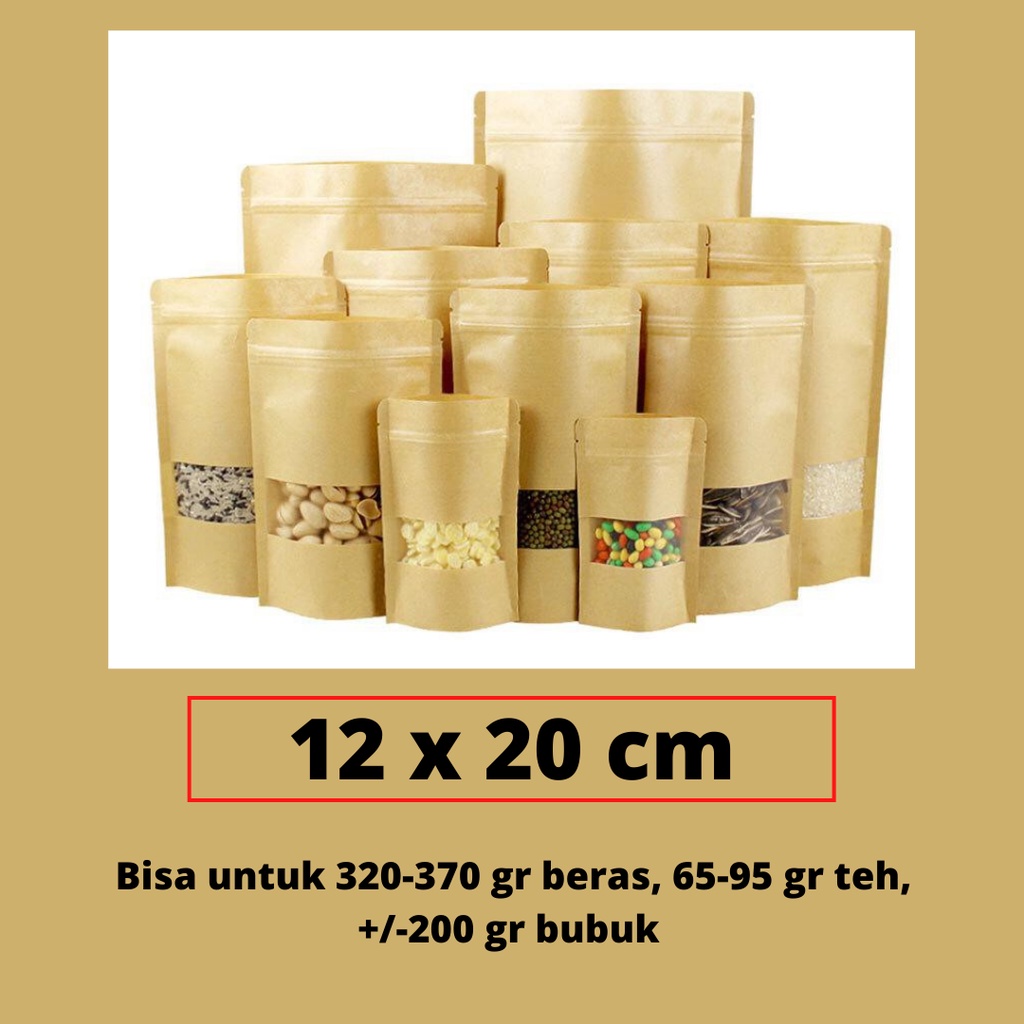 Jual Kemasan Paper Kraft Window Kemasan Masker Organik Wajah Makanan ...