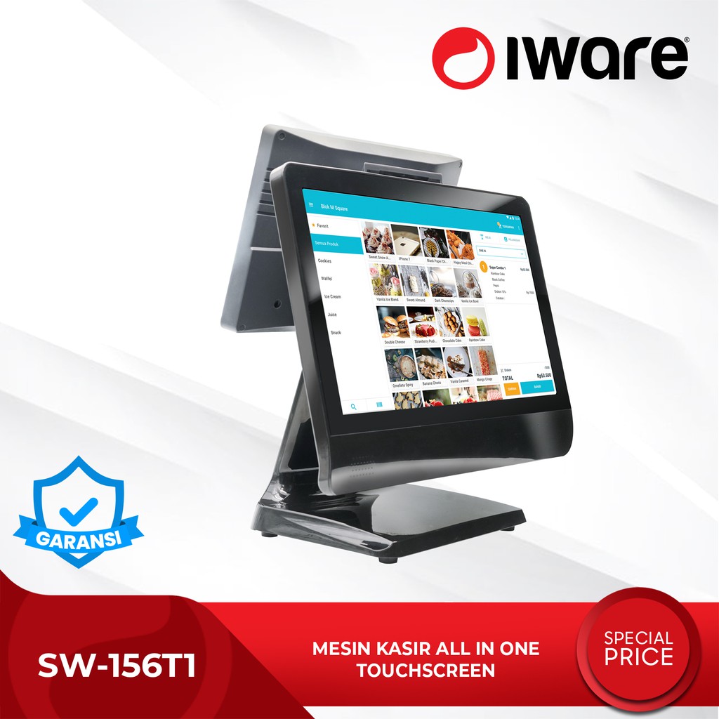 Jual Iware Paket Mesin Kasir All In One Pos System Touchscreen Iware Sw156T1 | Shopee Indonesia