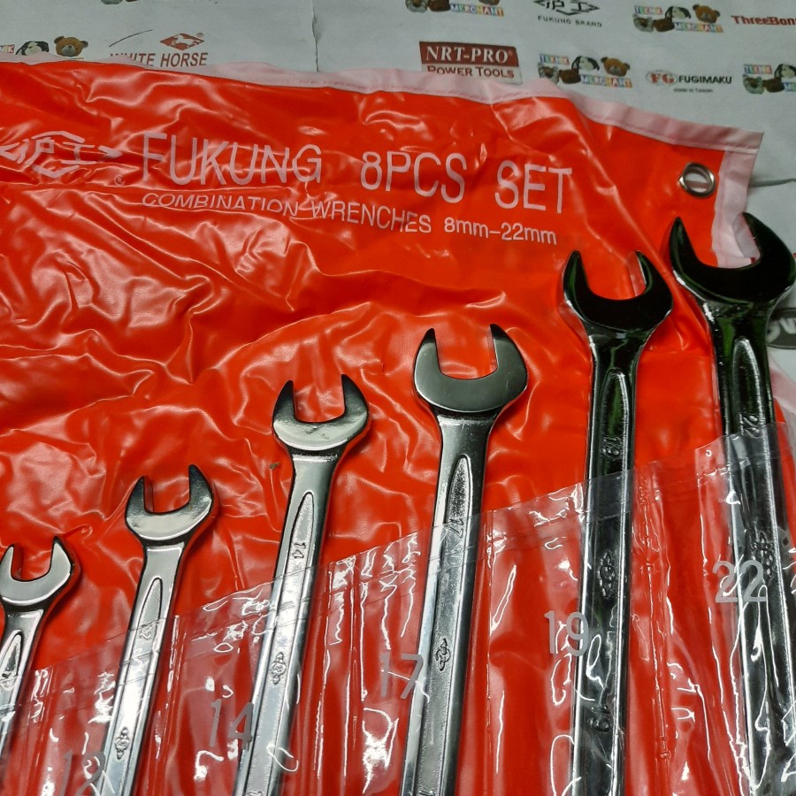 Jual Kunci Ring Pas Fukung 8pcs (8-22mm) combination wrench set FK ...