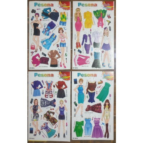 Jual Mainan Anak Bongkar Pasang Boneka Kertas Barbie Paperdoll BP Jadul ...