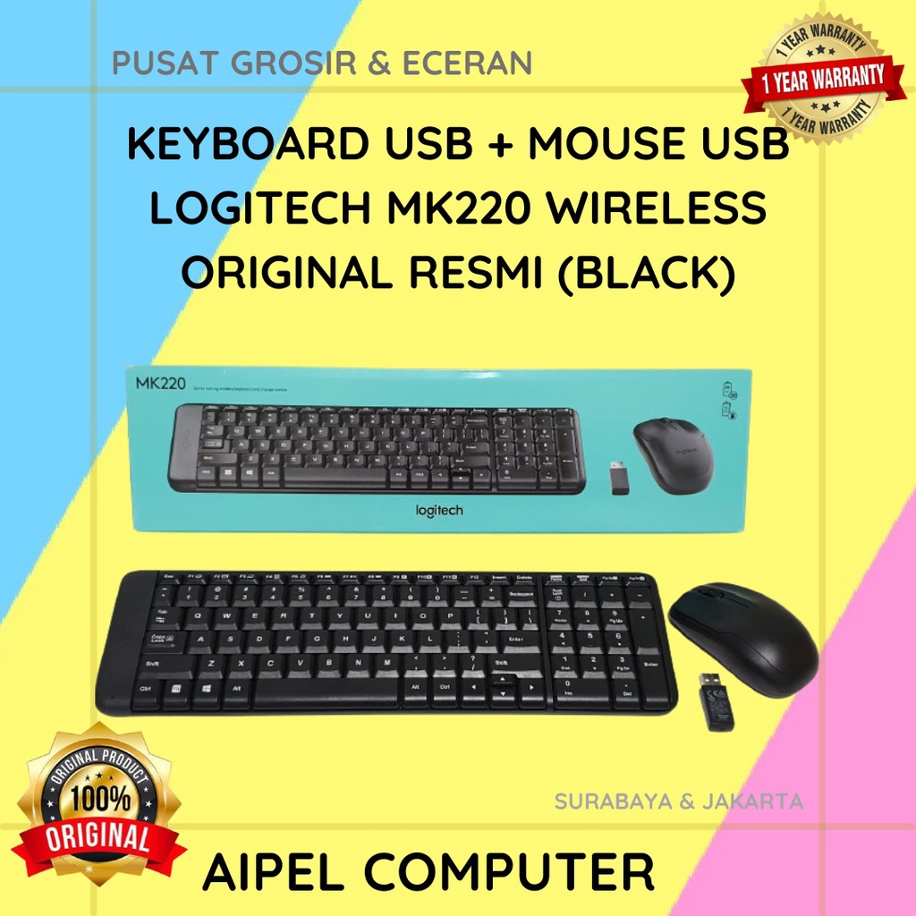 Jual MK220 | KEYBOARD USB + MOUSE USB LOGITECH MK220 WIRELESS ORIGINAL ...
