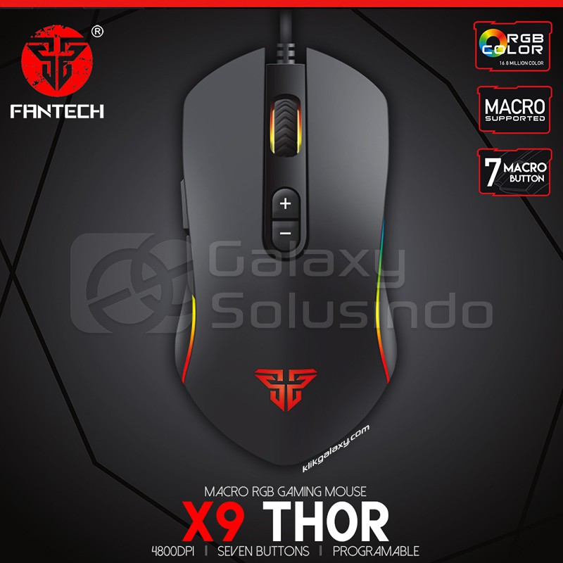 Jual Fantech X9 THOR Macro RGB Gaming Mouse | Shopee Indonesia