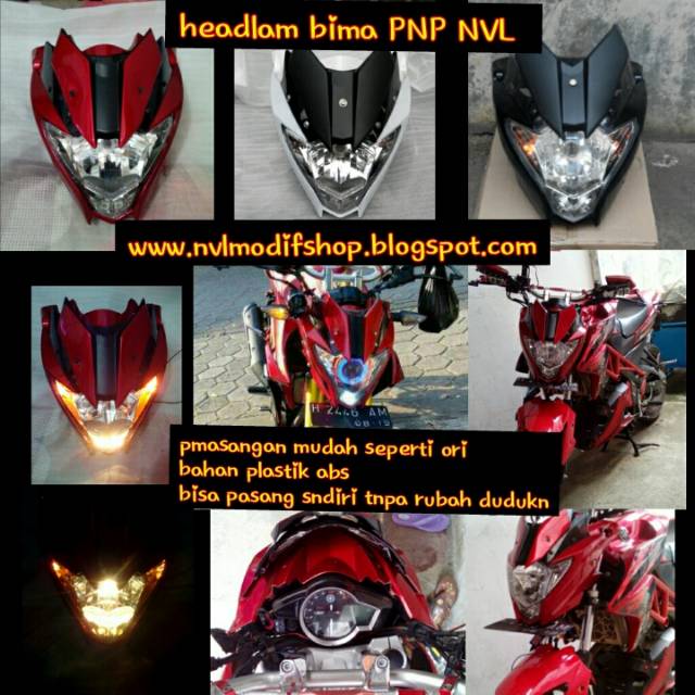 Jual Headlamp vixion nvl nva all new vixion model bima byson xabre ...