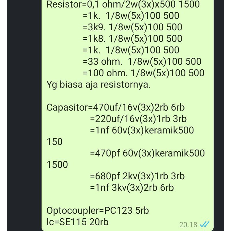 Jual komponen 50500 | Shopee Indonesia