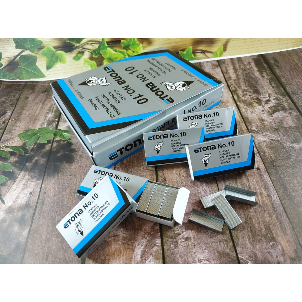 Jual Isi Staples Etona /refil Stapler Kecil No 10 / stepls murah ...