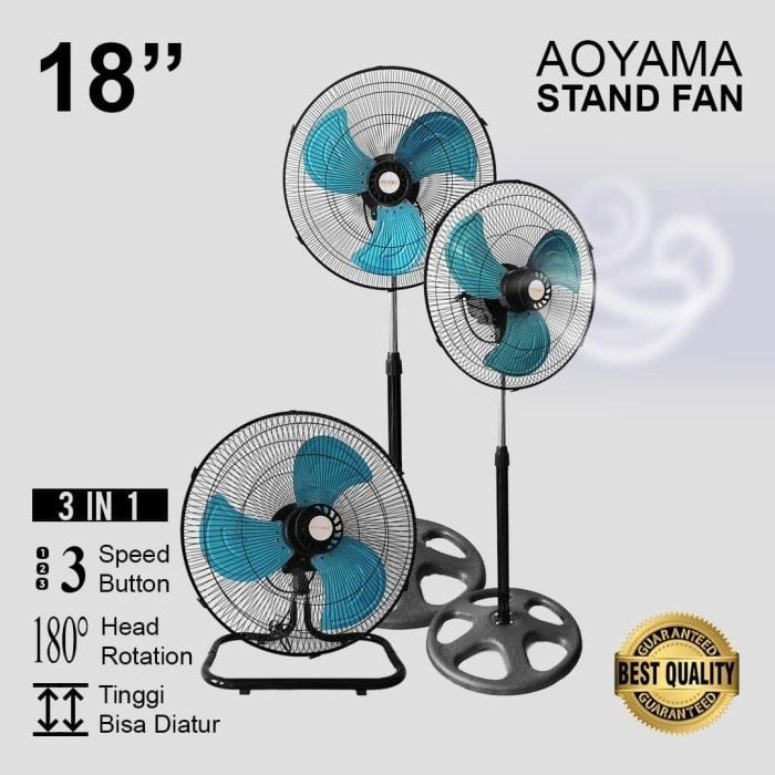 Jual Kipas Angin Berdiri / Stand Fan Besi Tornado AOYAMA 18" inch 3 in ...