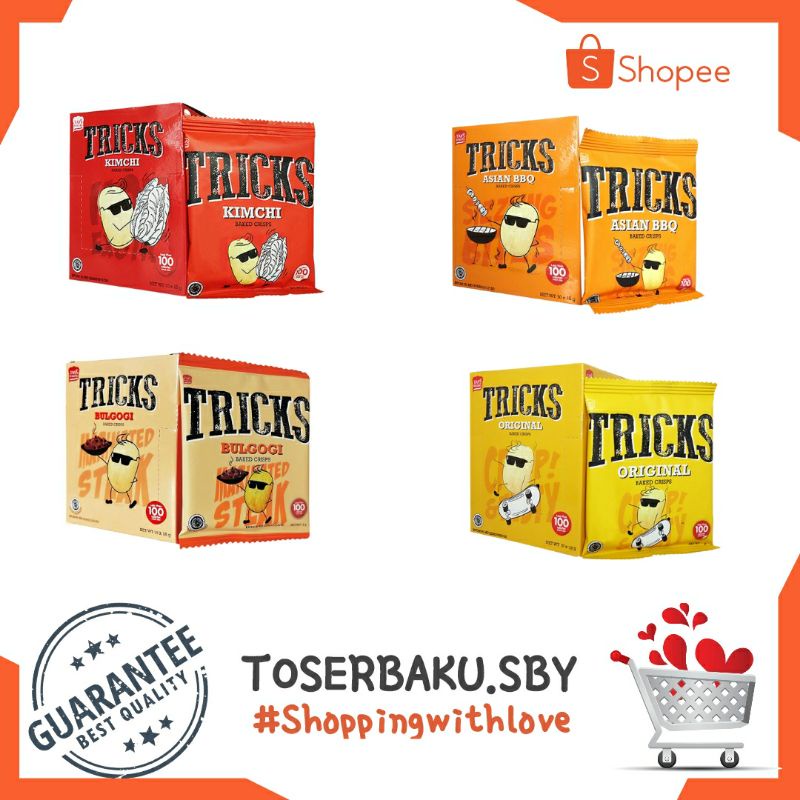 Jual Tricks Potato Baked Crips 1 Box 10 × 18g All Variant / Origin ...