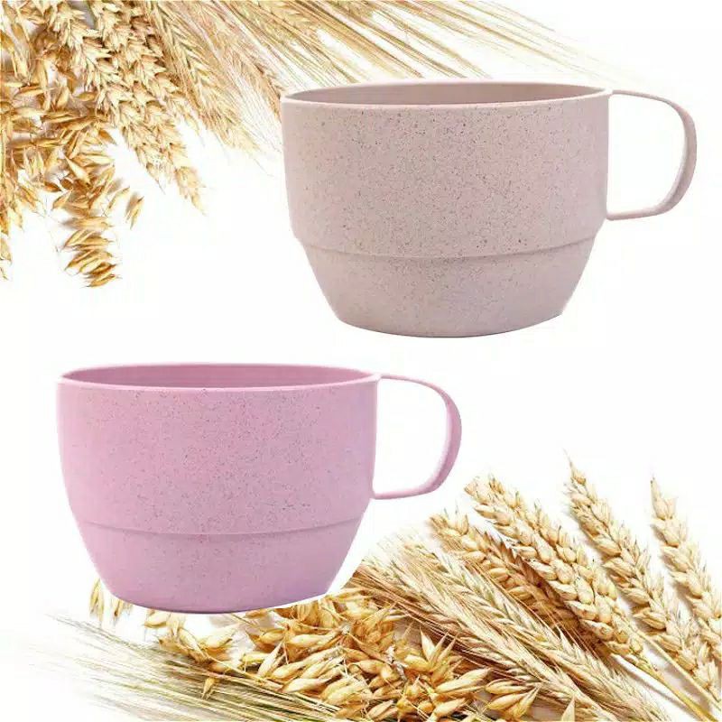 Jual cangkir mug jerami besar gelas minuman susu, air, teh sangat ...