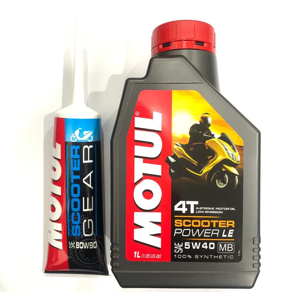 Jual PAKET OLI MOTUL SCOOTER POWER LE 5W40 1 LITER DAN 1 OLI GARDAN ADV ...
