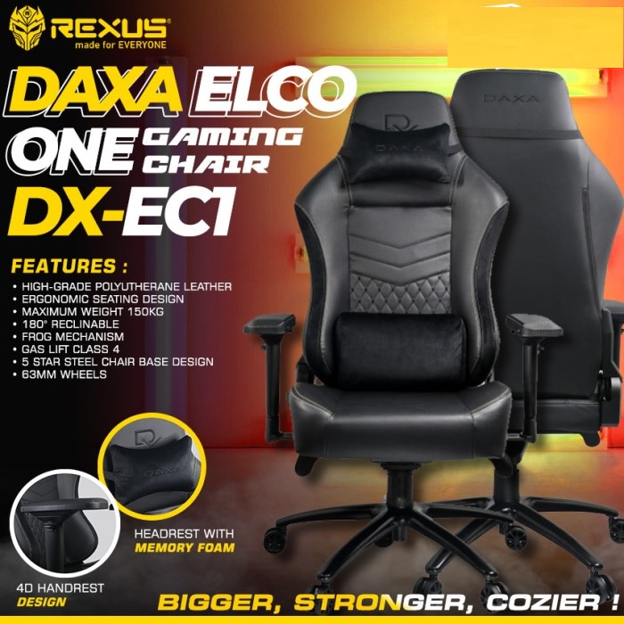 Jual Kursi Gaming Chair Rexus Daxa Elco One DX EC1 Frog 4D | Shopee Indonesia