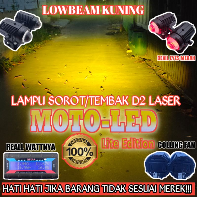 Jual Lampu D2 Laser Moto Led LITE edition new versi - satuan | Shopee ...