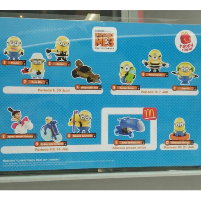 Jual Minion Mcd hydrocycle surprise | Shopee Indonesia