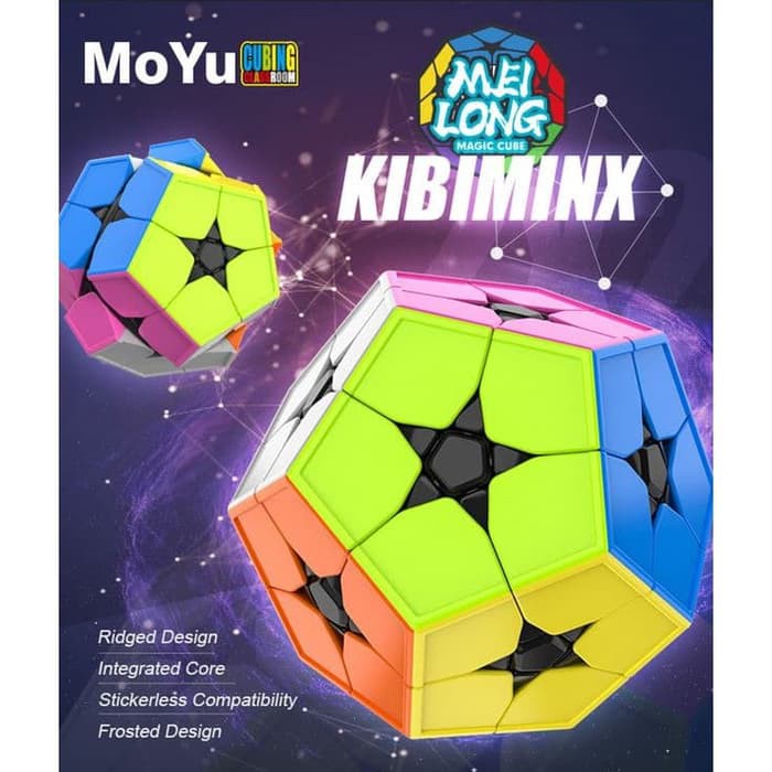 Jual Magic Cube Moyu MFJS Meilong Megaminx Kibiminx Puzzle Stickerless ...