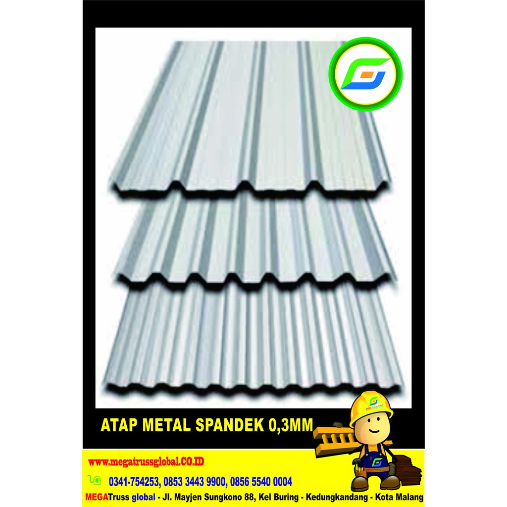 Jual Atap spandek 0.3 mm Eceran - CBM - Material Bahan Bangunan ...